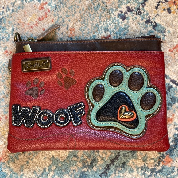 Chala | Bags | Chala Burgundy Dog Paw Handbag Purse 826pp9 | Poshmark